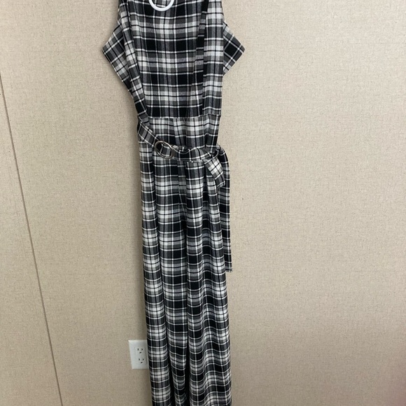 Cato | Pants & Jumpsuits | Cato Black And White Patterned Overall ...